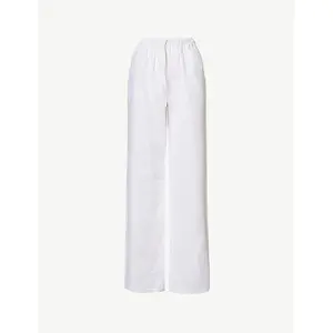 AEXAE Straight-leg Mid-rise Linen Trousers