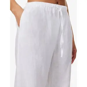 AEXAE Straight-leg Mid-rise Linen Trousers