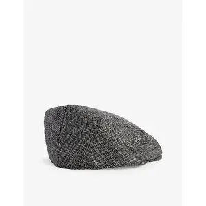 DENTS Manorbrook Herringbone Wool Cap - Charcoal
