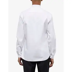 The Kooples Curved-hem Slim-fit Cotton Shirt