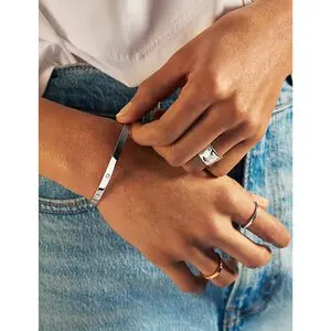 Monica Vinader Solitaire Lab-grown Diamond Bangle - Sterling Silver