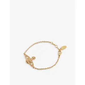 VIVIENNE WESTWOOD Mini Bas Relief Brass And Topaz Bracelet - Gold Light Coloradotopaz