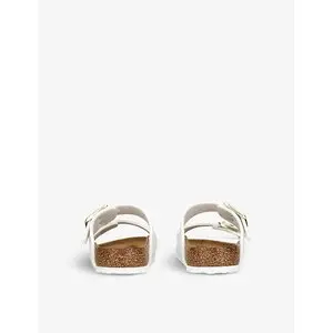 BIRKENSTOCK Arizona Double-strap Patent-leather Flat Sandals - White