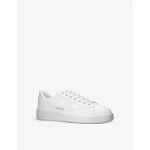 GOLDEN GOOSE Star-embroidered Faux-leather Low-top Trainers - White