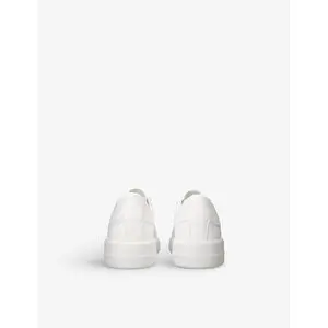 GOLDEN GOOSE Star-embroidered Faux-leather Low-top Trainers - White