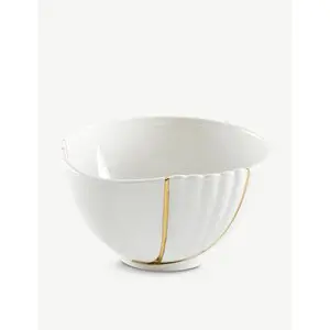 SELETTI Kintsugi N3 Porcelain And 24ct Gold Bowl 15.2cm - One-color