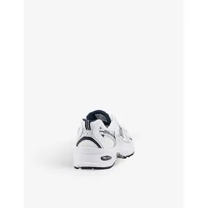 NEW BALANCE Mr530 Logo-embossed Leather And Mesh Low-top Trainers - White Blue