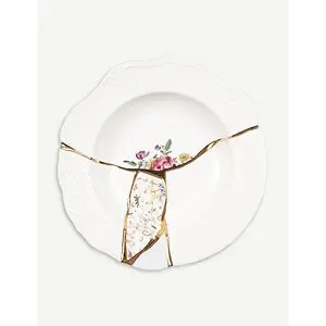 SELETTI Marcantonio Kintsugi Porcelain Soup Plate 22cm - One-color