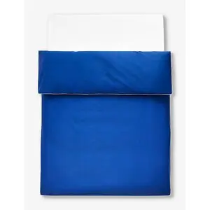 HAY Outline Contrast-trim Cotton Duvet Cover 260cm X 220cm - Vivid Blue
