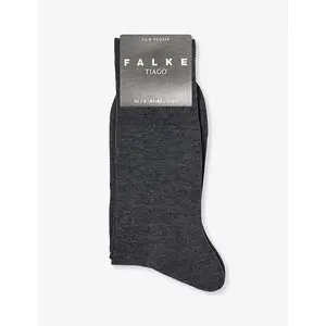 Falke Tiago Stretch Cotton-Blend Socks Anthracite Mel.
