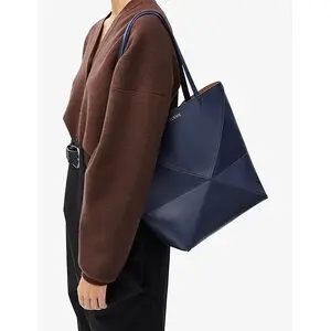 Loewe Leather Tote Bag - Abyss Blue