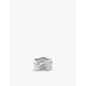 Monica Vinader Wave Triple Band Sterling-silver Ring - Sterling Silver