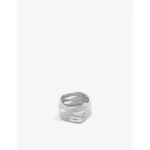 Monica Vinader Wave Triple Band Ring - Sterling Silver