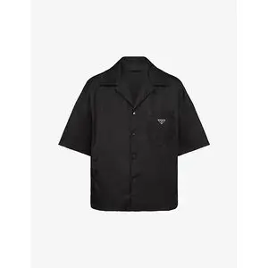 Prada Re-Nylon Boxy-Fit Nylon Shirt Xxl - Black | Editorialist