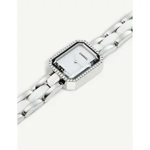 Chanel Première Ceramic And Diamond Quartz Watch - Silver
