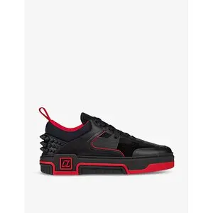 CHRISTIAN LOUBOUTIN Astroloubi Leather Low-top Trainers - Black