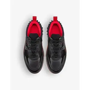 CHRISTIAN LOUBOUTIN Astroloubi Leather Low-top Trainers - Black