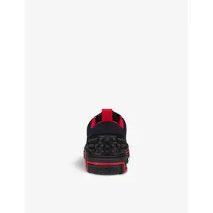 CHRISTIAN LOUBOUTIN Astroloubi Leather Low-top Trainers - Black