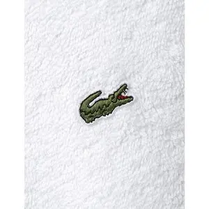 Lacoste Le Croco Logo-embroidered Cotton 40cm X 60cm - Blanc