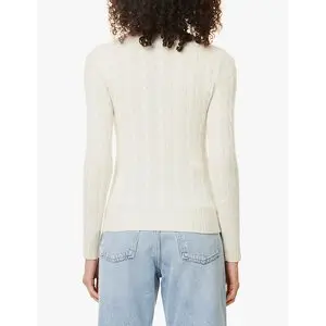 Polo Ralph Lauren Logo-embroidered Cable-knit Wool And Cashmere Jumper - Authentic Cream