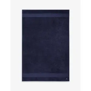 Lacoste Le Croco Logo-embroidered Cotton 40cm X 60cm - Marine