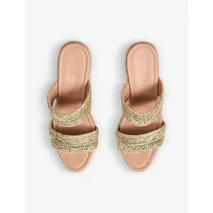 LK BENNETT Renlee Woven-strap Leather Mules