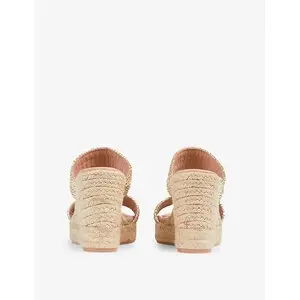 LK BENNETT Renlee Woven-strap Leather Mules