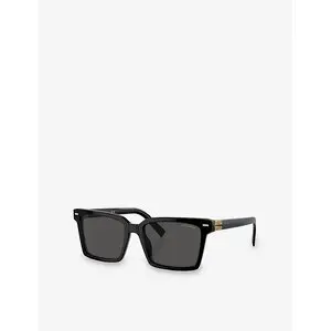 Miu Miu Mu 13zs Rectangle Sunglasses - Black