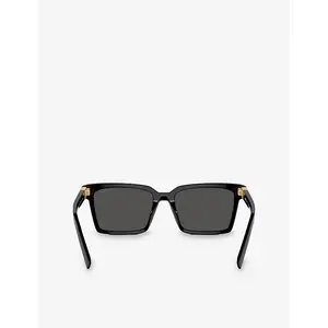 Miu Miu Mu 13zs Rectangle Sunglasses - Black