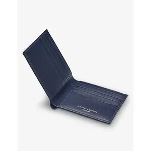 ASPINAL OF LONDON Billfold Logo-embellished Leather Wallet - Navy