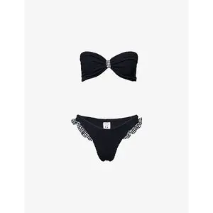 Hunza G Jean Bandeau Bikini Set - Black Black