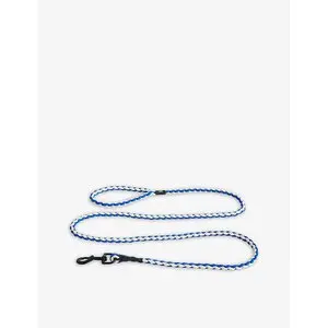HAY Plaited Dog Leash - Blue And Off White