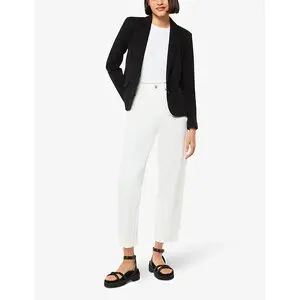 Whistles Single-breasted Slim-fit Cotton Jacket - Black