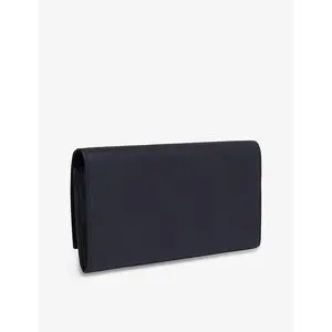 Smythson Marshall Panama Cross-grain Leather Travel Wallet - Navy