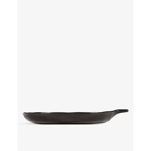 SERAX La Mère Irregular Side-handle Stoneware Plate 17cm - Brown
