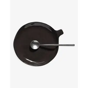 SERAX La Mère Irregular Side-handle Stoneware Plate 17cm - Brown