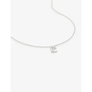 Monica Vinader E Letter-charm Pendant Necklace - Sterling Silver