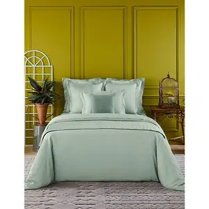 YVES DELORME Triomphe Bordered Cotton Flat Sheet