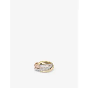 Cartier Trinity 18ct White, Rose, Yellow-gold And Diamond Ring