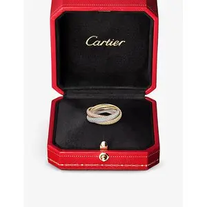 Cartier Trinity 18ct White, Rose, Yellow-gold And Diamond Ring