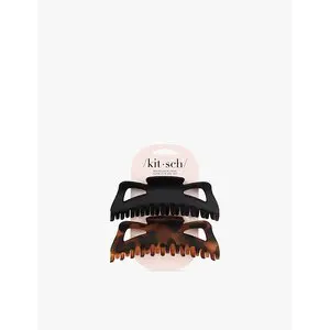KITSCH Jumbo Claw Clip Set - Black/brown
