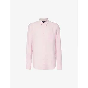 Vilebrequin Caroubis Brand-embroidered Linen Shirt - Ballerine