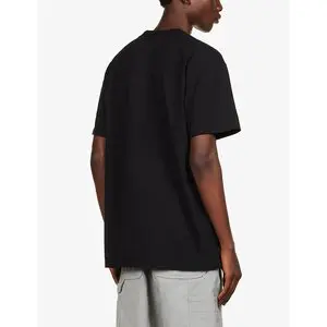 Carhartt Work In Progress American Script Logo-embroidered Cotton-jersey T-shirt - Black