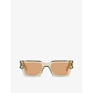 Saint Laurent Ys000468 Rectangle-frame Sunglasses - Yellow