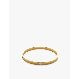 Monica Vinader Solitaire 18ct Gold-plated Bangle - Yellow Gold
