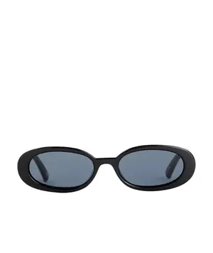 Le Specs Outta Love Oval-frame Sunglasses - Black