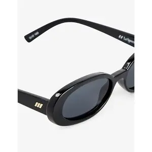 Le Specs Outta Love Oval-frame Sunglasses - Black
