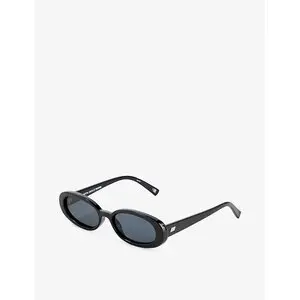 Le Specs Outta Love Oval-frame Sunglasses - Black