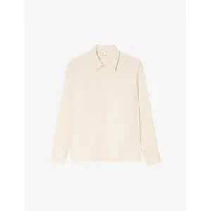 Sandro Spread-collar Woven Shirt L Naturels