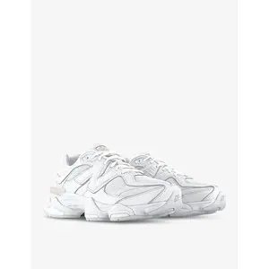 NEW BALANCE 9060 Leather And Mesh Trainers - White White White